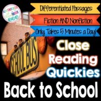 Back to School Close Reading Passages - Ciera Harris Teaching