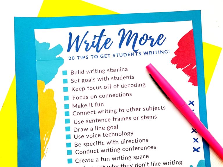 20 Ways to Get Students to Write More in the Elementary Classroom