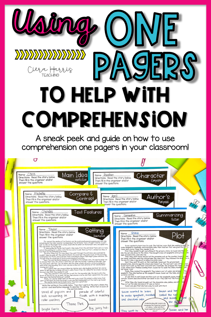 Comprehension Passages One Pagers and How to Use Them!