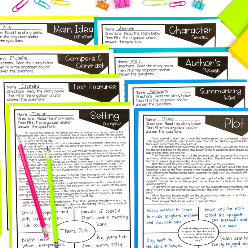 Digital Comprehension One Pagers - Ciera Harris Teaching