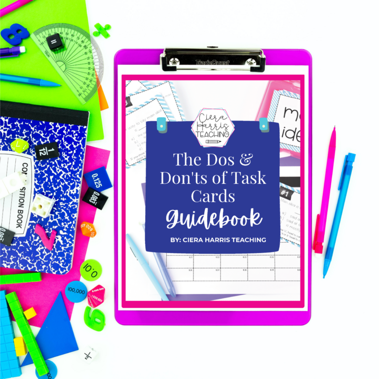 Task Cards Do's & Don'ts - Ciera Harris Teaching