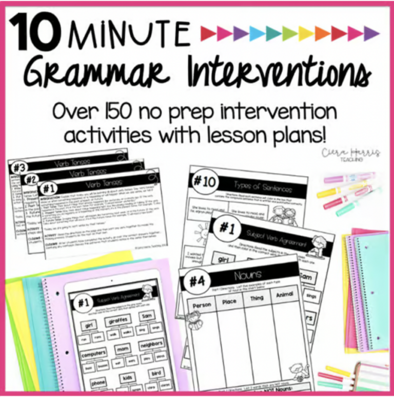 Grammar Interventions - Ciera Harris Teaching
