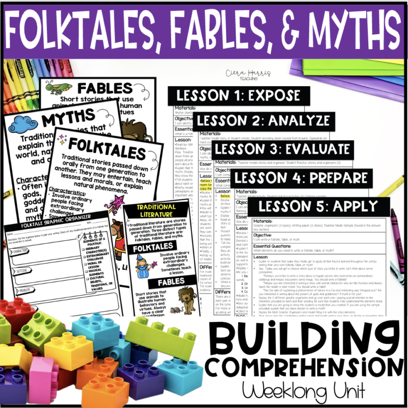 Folktales, Fables, and Myths Printables & Activities (Print & Digital ...