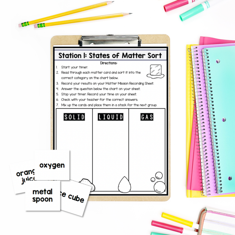 Matter Science & Reading Unit - Ciera Harris Teaching